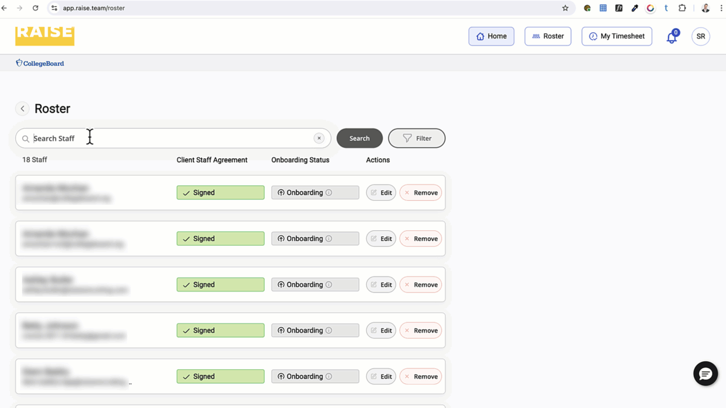 How to use the Roster - Welcome to Raise!